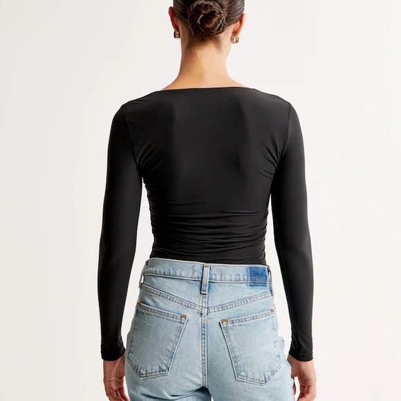 Abercrombie & Fitch | Tops | Soft Matte Seamless Longsleeve Tuckable Squareneck Top | Poshmark